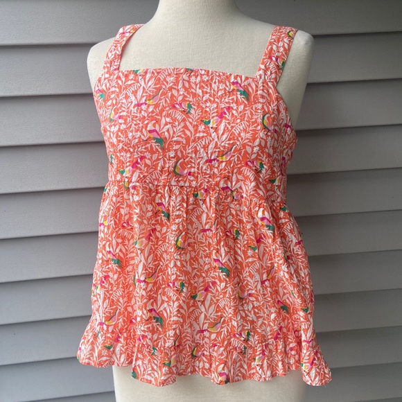 LOFT | Tops | Nwt Loft Bird Tie Back Peplum Cami Top | Poshmark